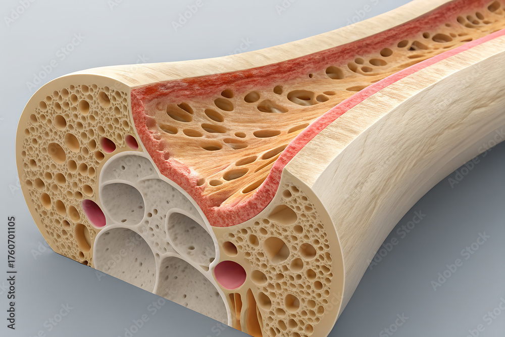 ภาพประกอบ Stock Explore the anatomy of bone structure with a detailed ...