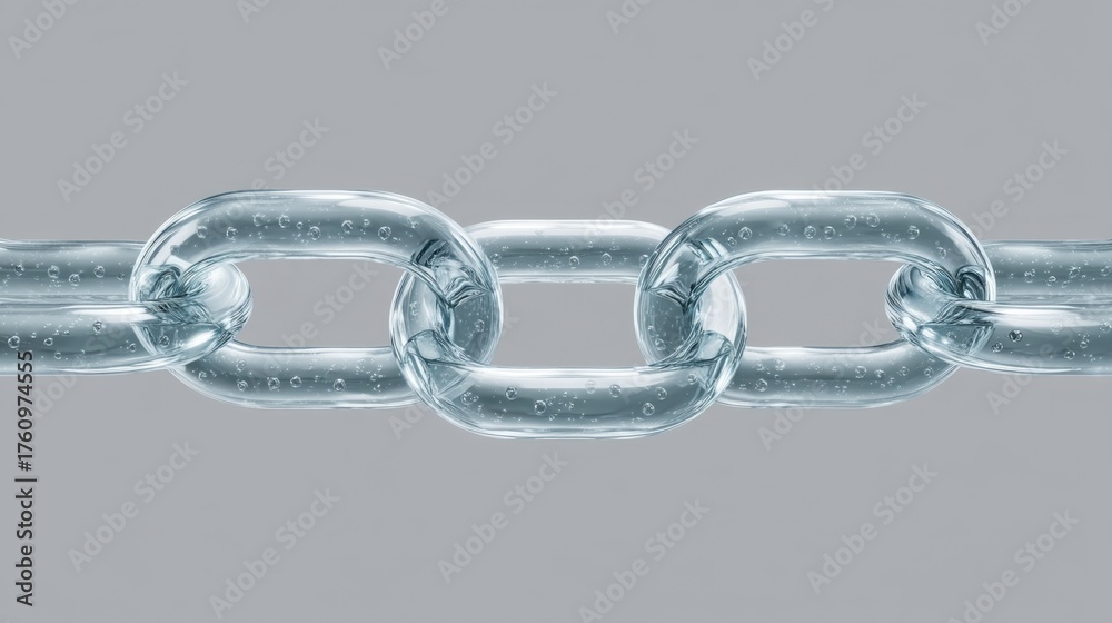 Transparent Chains Symbolizing Advanced Skincare Innovations with ...