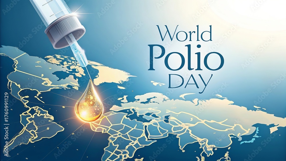 World Polio Day, Smiling child receiving oral polio vaccine drop ...
