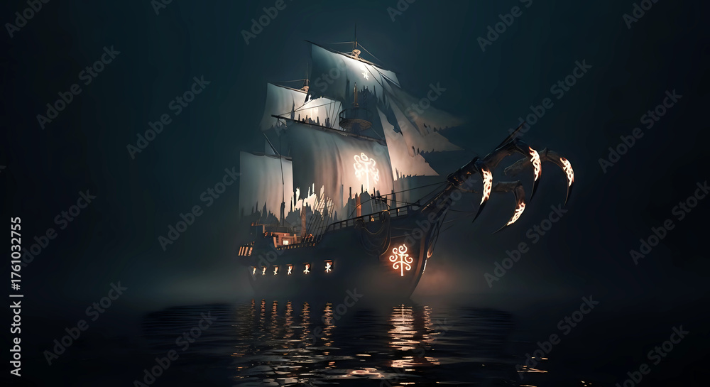 "Ghostlight Armada: The Enchanted Ship of Eternal Mist — A Luminous ...