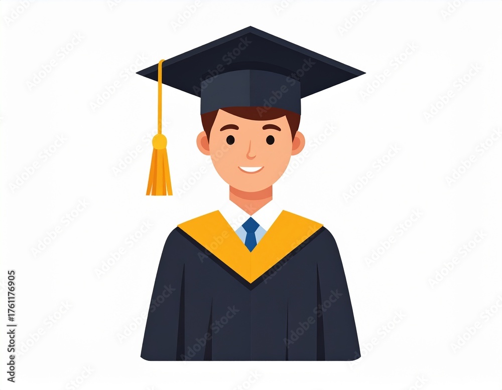Graduation Cap and Gown Icon A Symbol of Academic Achievement and ...