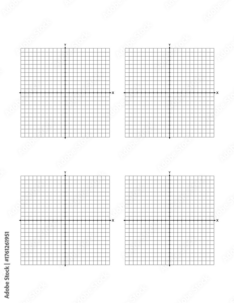 blank cartesian coordinate plane with 4 quadrants. worksheet ready to ...