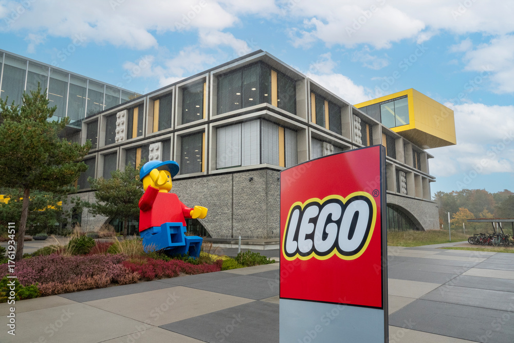 LEGO headquarters building. LEGO is a Danish multinational toy ...