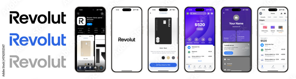 Revolut neo app banking Template UI App 2025 update, modern fintech ...