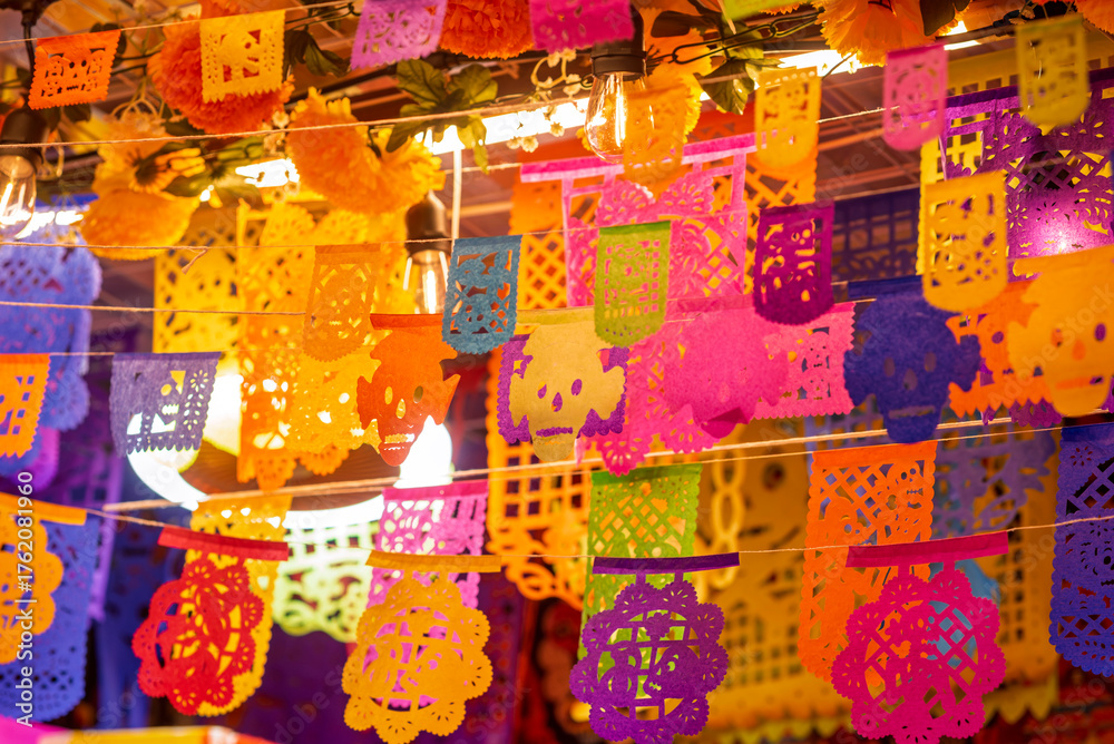 papel picado, papel picado de plástico, decoración mexicana, decoración ...
