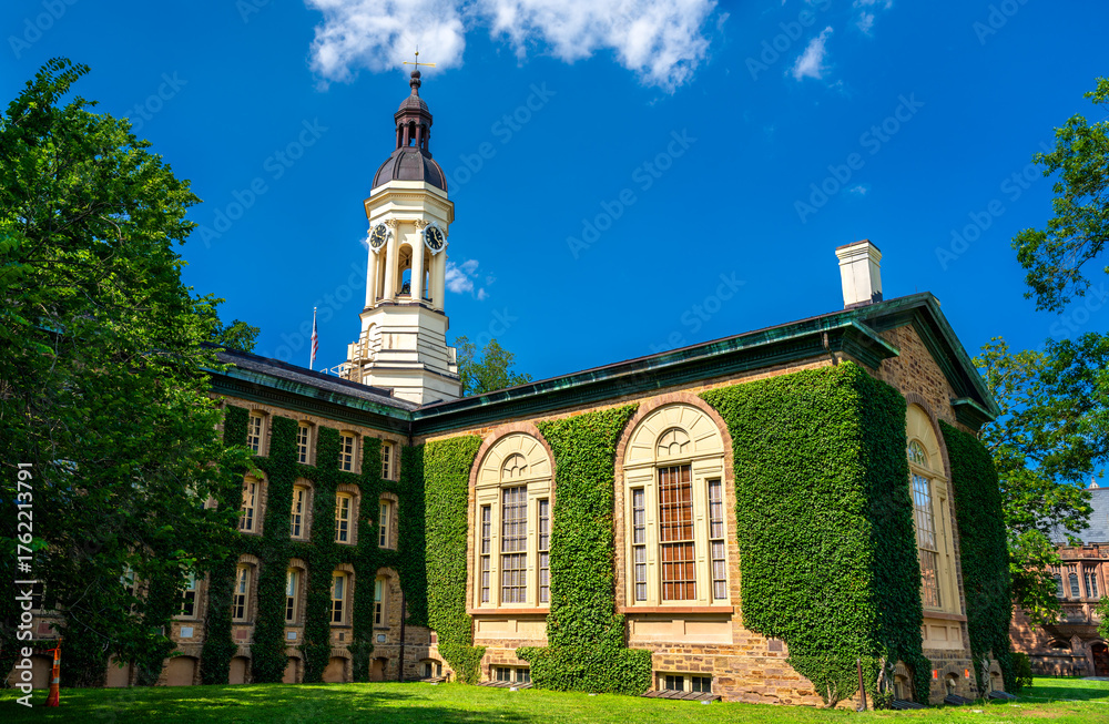 Princeton, New Jersey - July 4, 2025: Nassau Hall, the oldest building ...