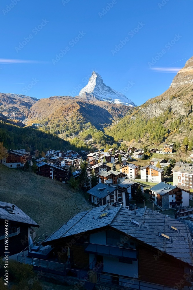 Zermatt, Switzerland - October 18, 2025: View of the village of Zermatt ...