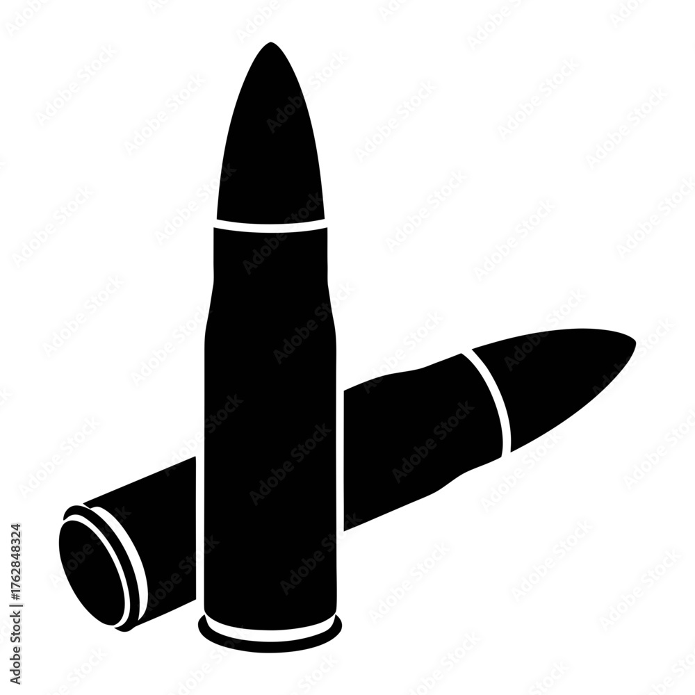 Download black and white bullet ammunition vector illustration for ...