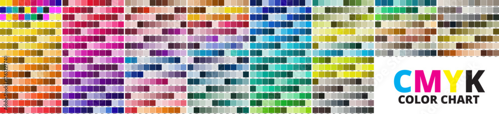 Stock-Vektorgrafik „CMYK Color Chart. Color Palette. Color Template ...