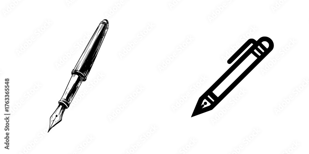 Develop a glassmorphism-inspired pen icon for UI design purposes ...