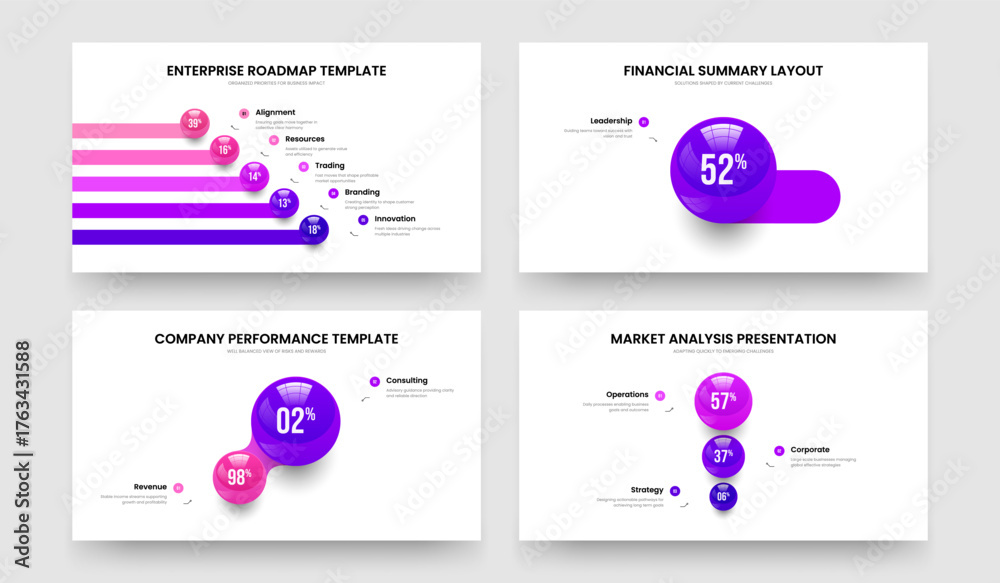Business Performance 5 1 2 3 Element Infographic Frame Template ...
