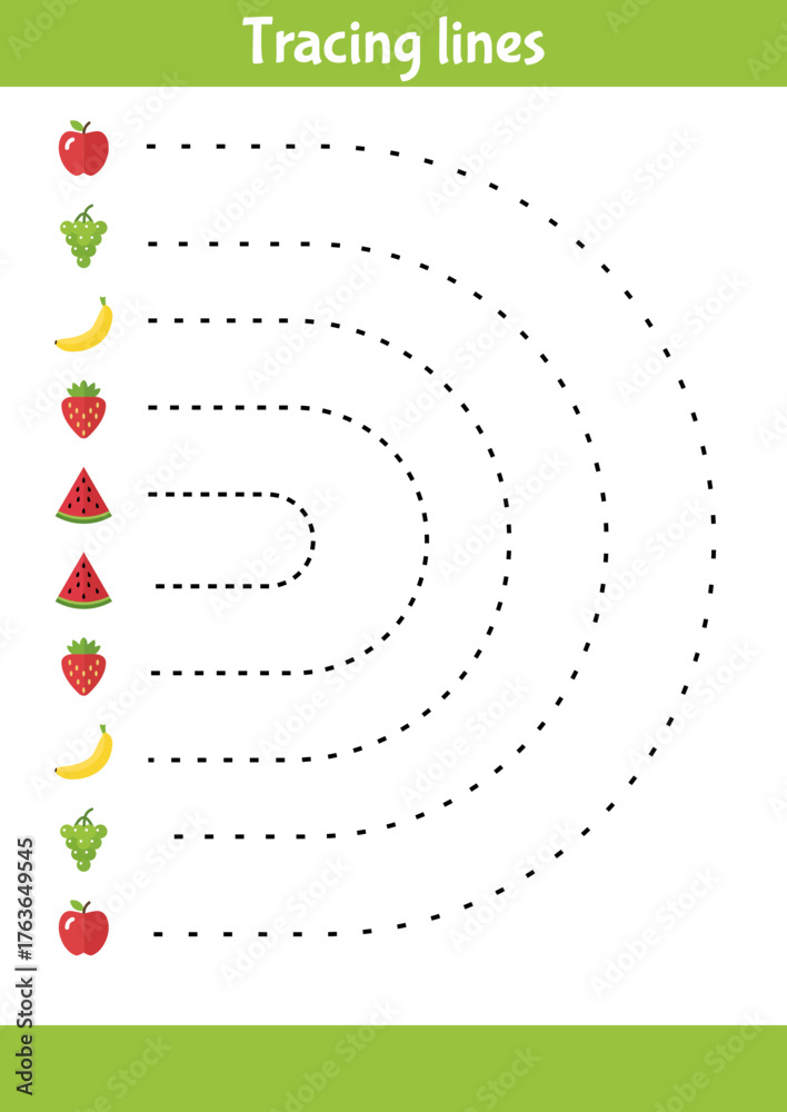 Improve fine motor skills with this fun worksheet Trace the dotted ...