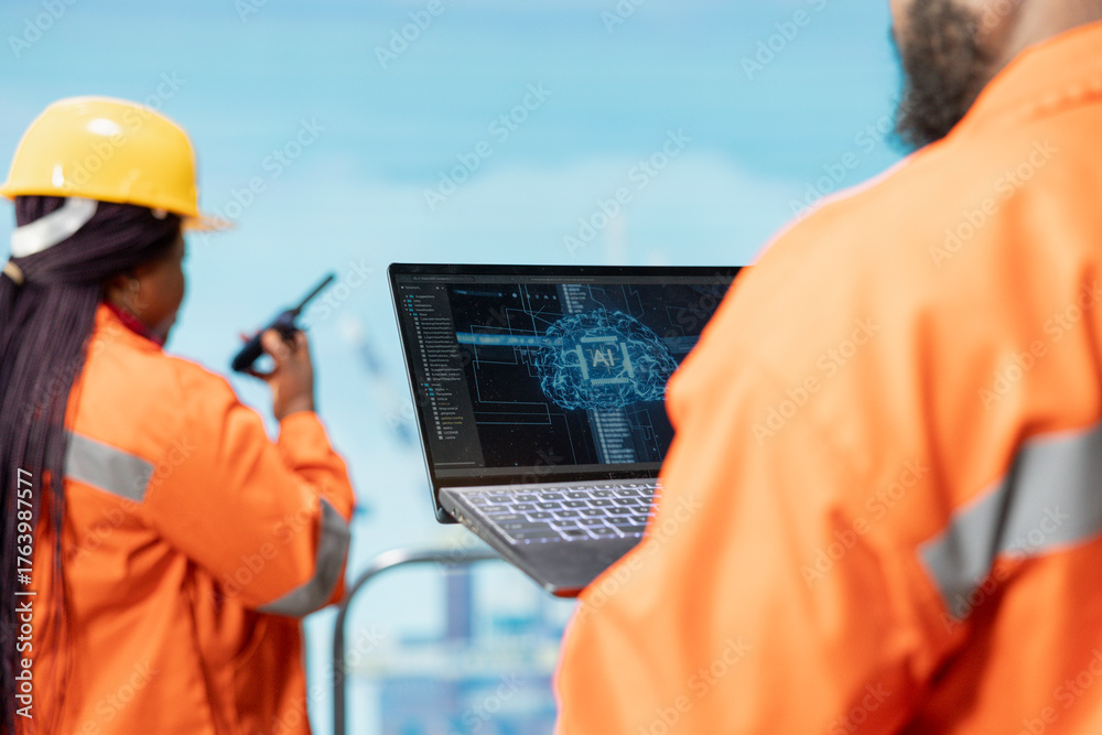 Offshore platform worker reviews AI LLM generated insights to improve ...