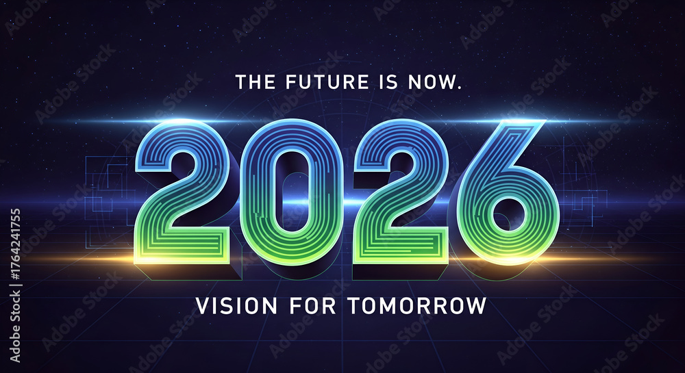 New Year 2026: The Future is Now - Vision for Tomorrow Stock ...