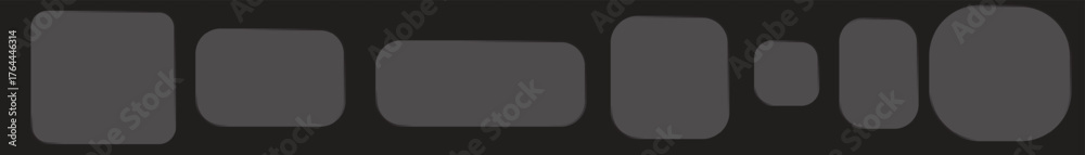 White ui light frame square and circle banner with shine stroke ...