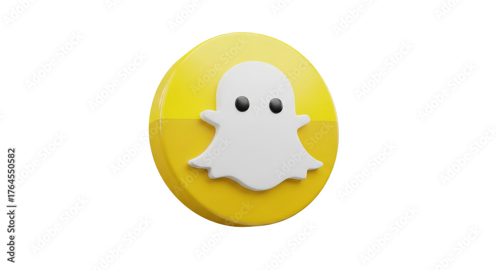 Digital communication company name logo, cheerful white ghost character ...