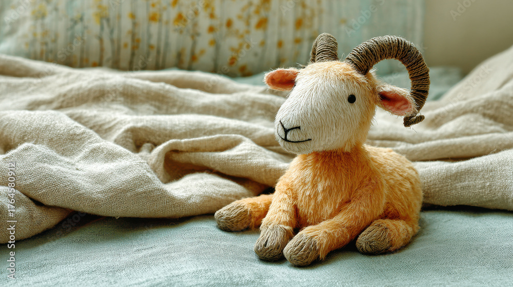 Plush ram toy, soft ram plush, stuffed animal ram, Aries zodiac plush ...