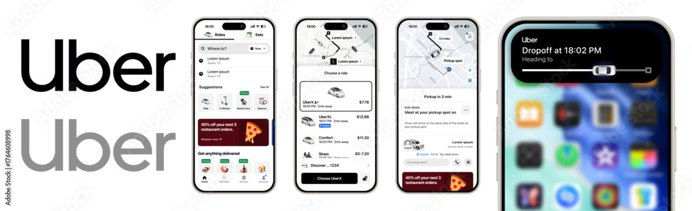 Uber Driver Template UI App 2026 update featuring Uber on Dynamic ...