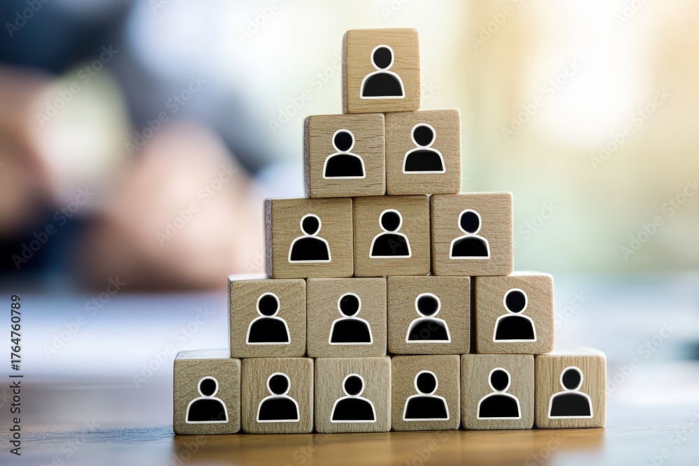 Стоковое фото «Building a Strong Foundation: Cubes are arranged in ...
