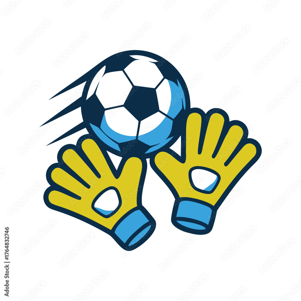 Image vectorielle Stock Soccer Goalkeeper Graphic Vector Ball and ...