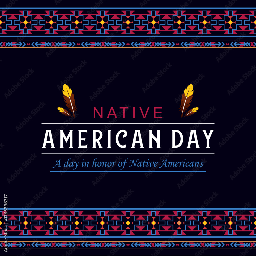 Happy Native American Day. Native American Heritage Month background ...