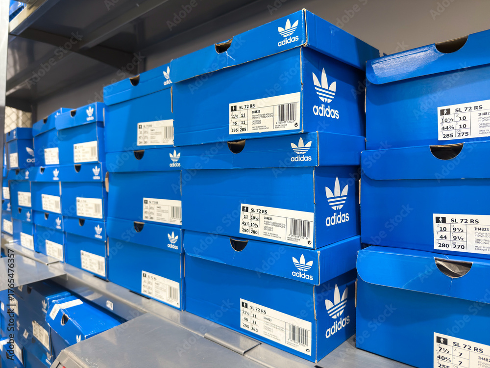 Bangkok, Thailand - July 27, 2025: Close up of Adidas Originals shoe ...