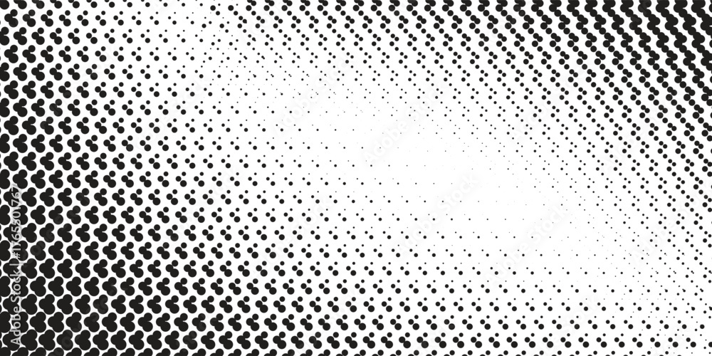 เวกเตอร์ Stock Pixelated bitmap wavy gradient texture. Black dither ...
