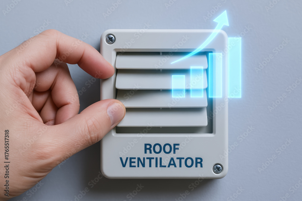 Roof ventilator control hand louver airflow ventilation adjustment ...