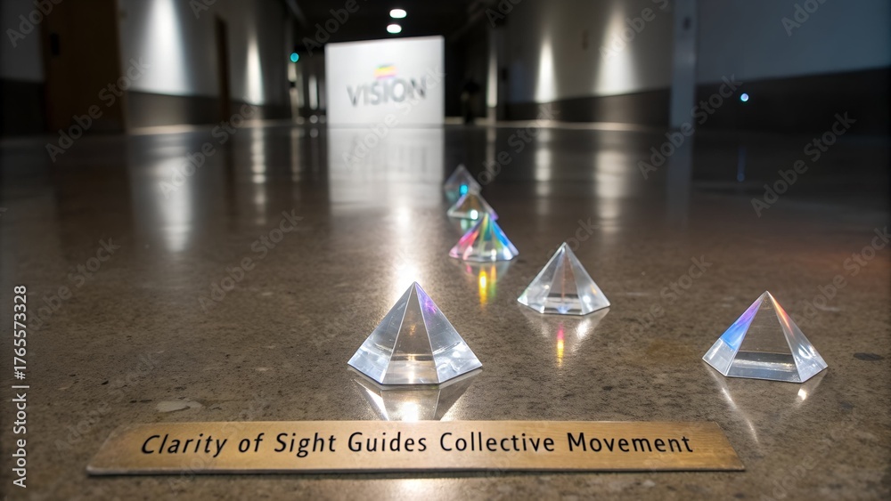 Prisms creating light reflections inside a building Stock Photo | Adobe ...