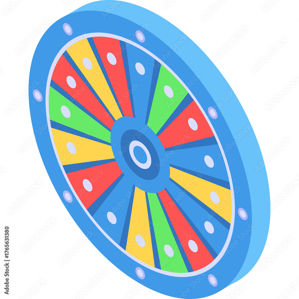 Colorful Game Wheel With Segments And Points On Transparent Background ...