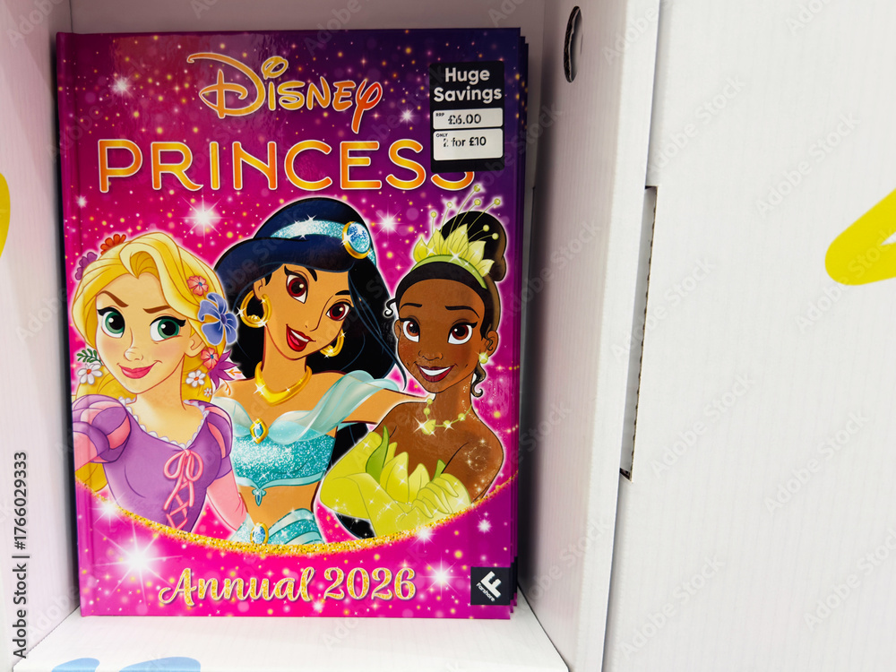 Disney Princess Annual 2026 cover featuring three princesses in a ...