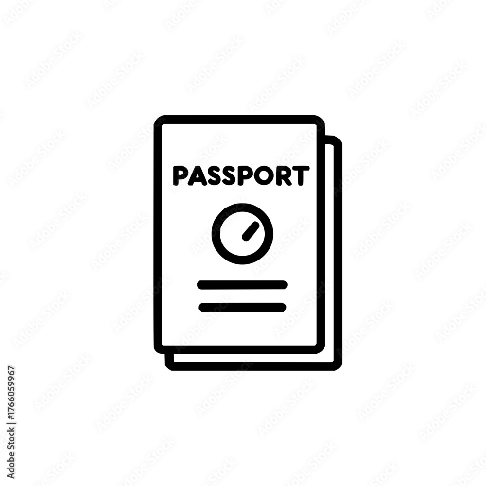Vektor Passport travel document identification international visa ...