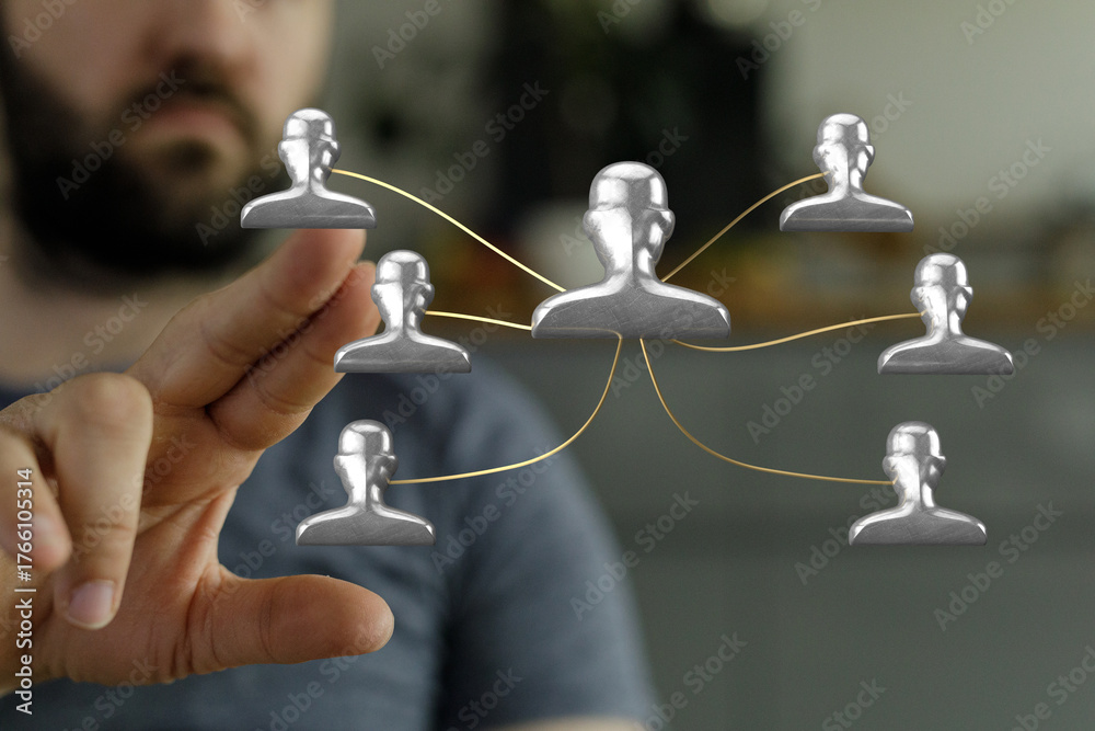 Visual representation of interconnectedness and teamwork, with ...