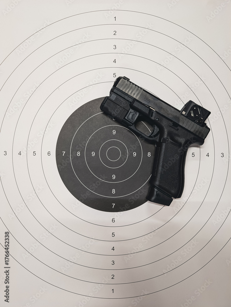 October 23, 2025, Baltics: A Glock 45 COA custom pistol with an ...