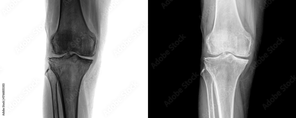 Foto de Stock Human Knee Joint X-Ray in Anterior View Depicting Bone ...