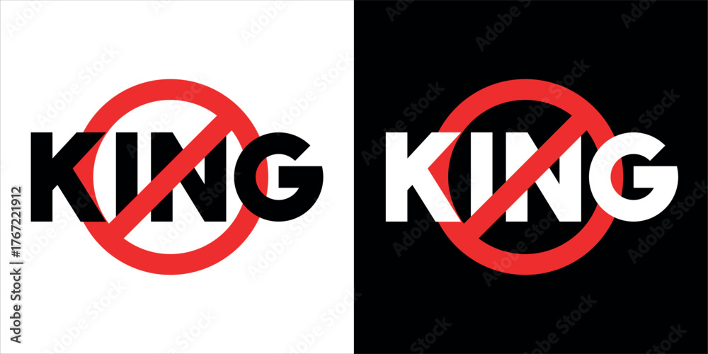 Set of vector posters with red prohibition sign with black and white ...