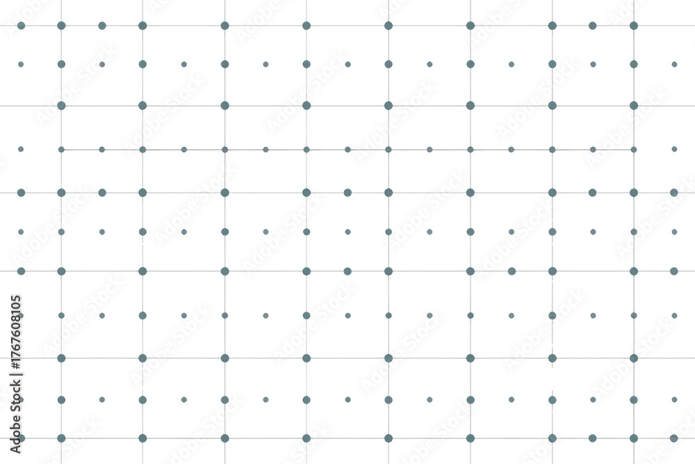 Dark green grid pattern featuring light gray lines and small circles at ...