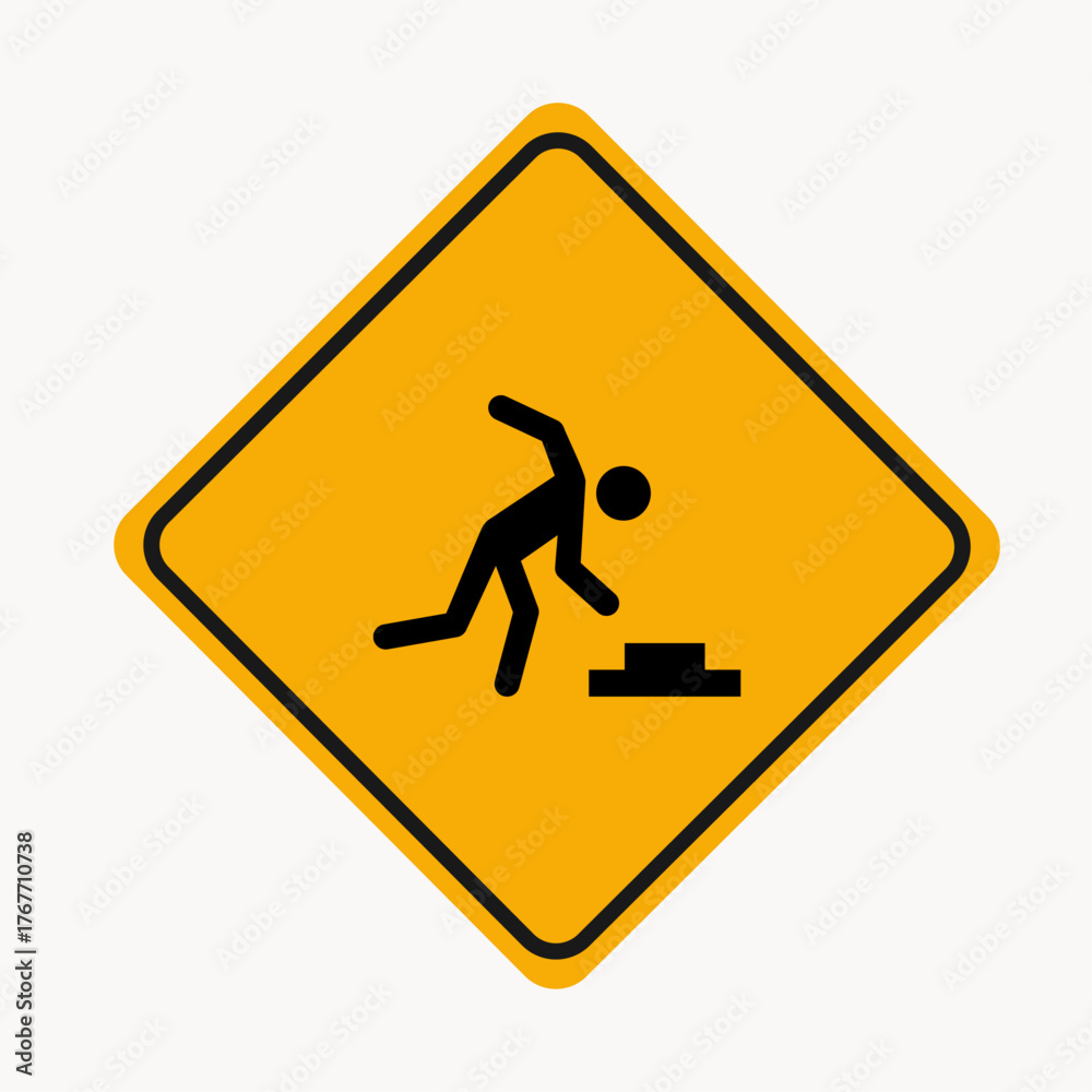 Стоковое векторное изображение «Caution sign depicting a person ...