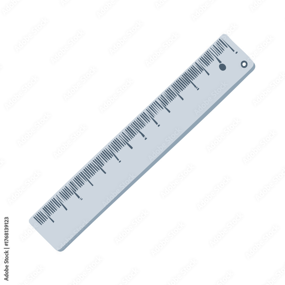 Essential gray ruler tool for accurate measurement and drafting Stock ...