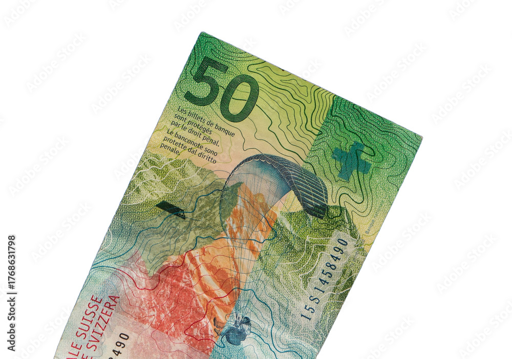 Foto de Stock Schweizer Franken Bargeld Banknote, freigestellter 50 ...