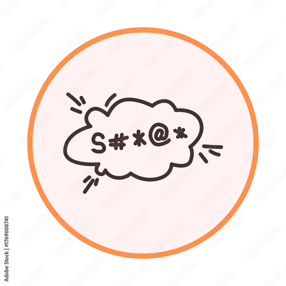 Frustration and swearing symbol in a speech bubble Stock Photo | Adobe ...