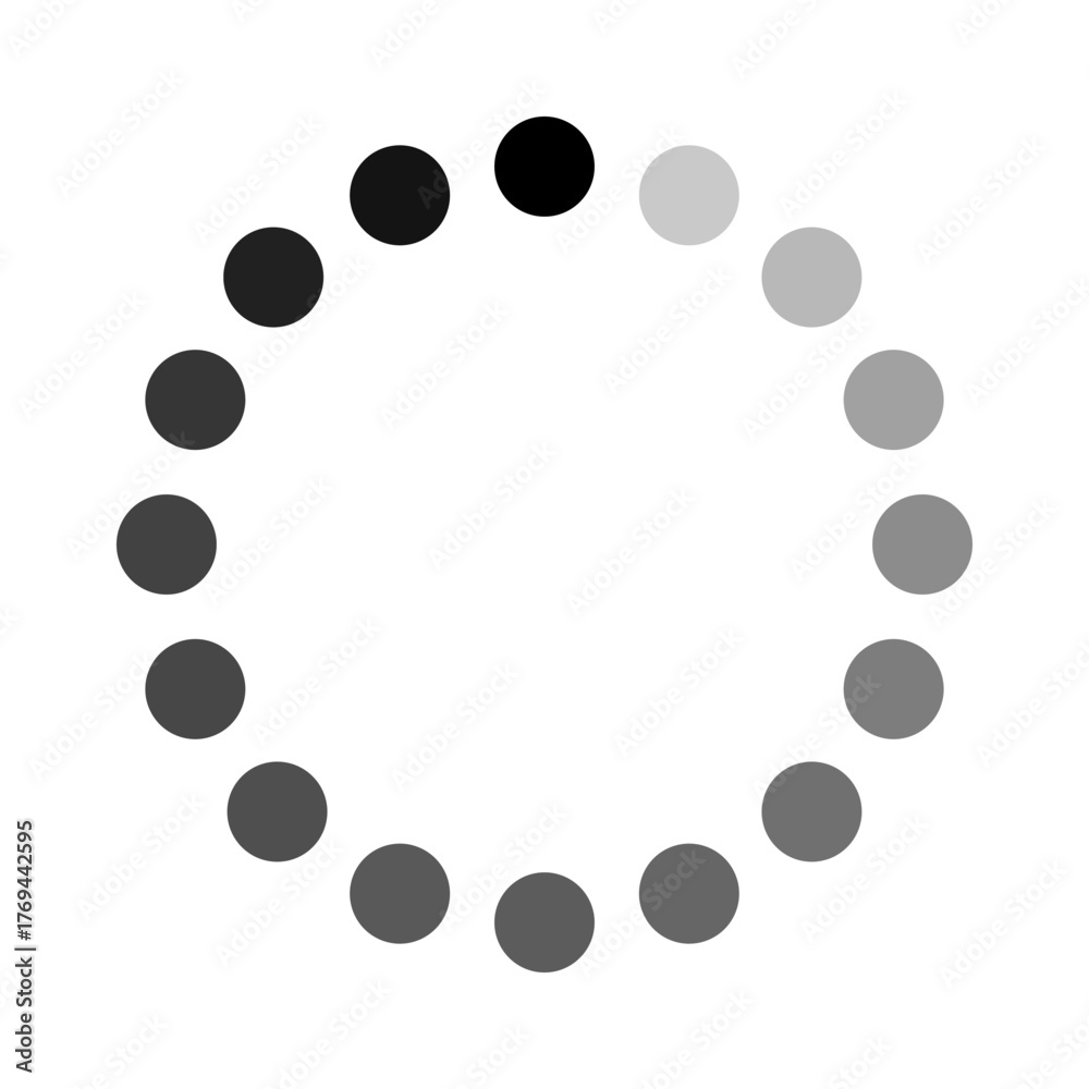 Vector image of a loading icon. Collection loading status. Loading ...