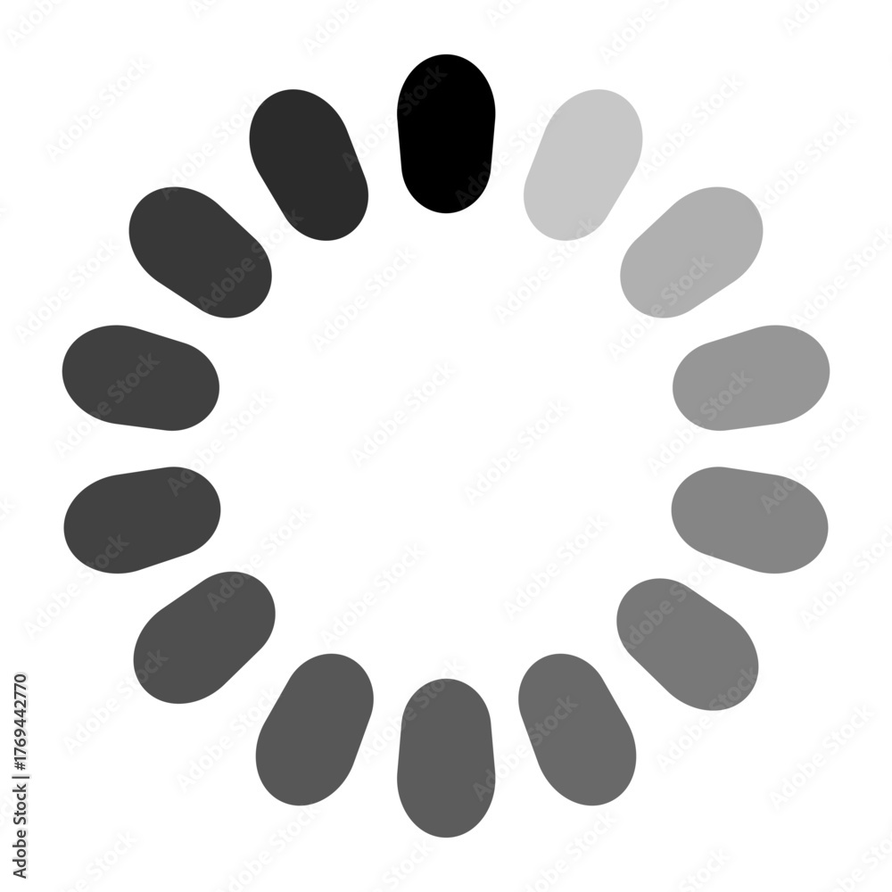 Vector image of a loading icon. Collection loading status. Loading ...