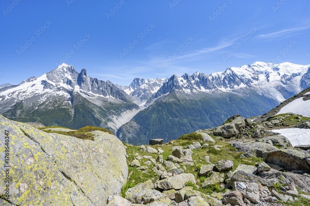 Photo Stock Mountain panorama, mountain landscape, view of mountain ...