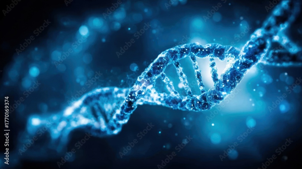 digital art of gene mapping and dna coiling through living cells ...
