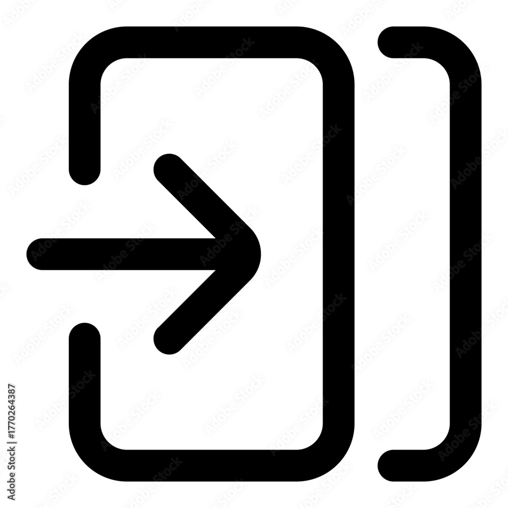 Login Line Icon Vector, Modern Outline UI and User Interface Symbol for ...