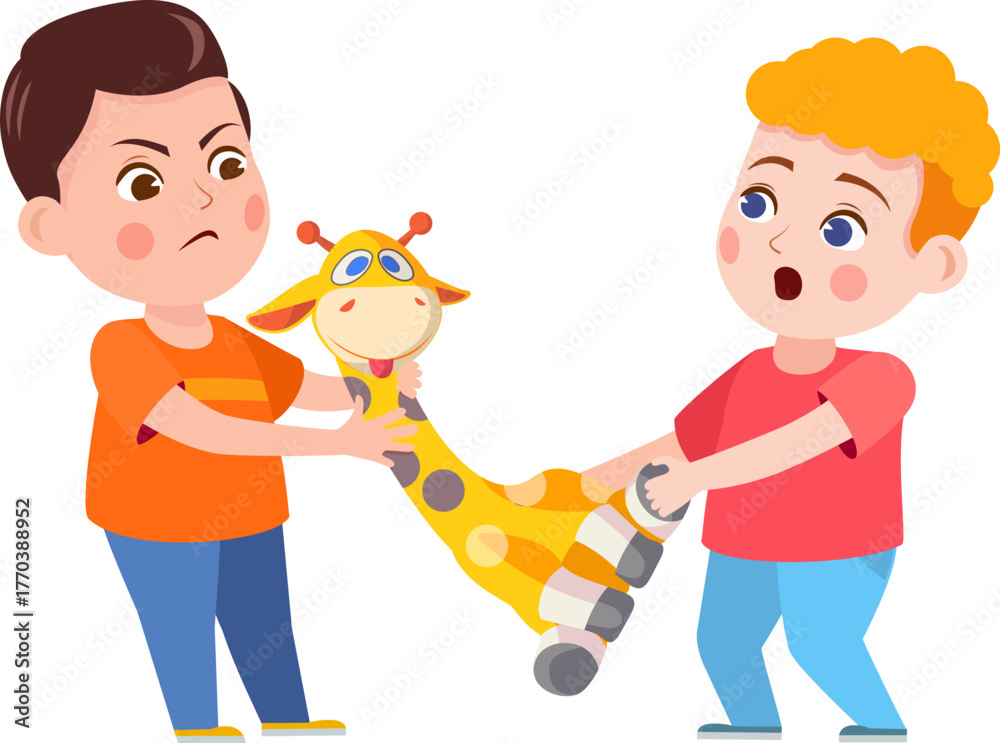 Image vectorielle Stock Bully child. Cartoon bad kid fight and mock ...