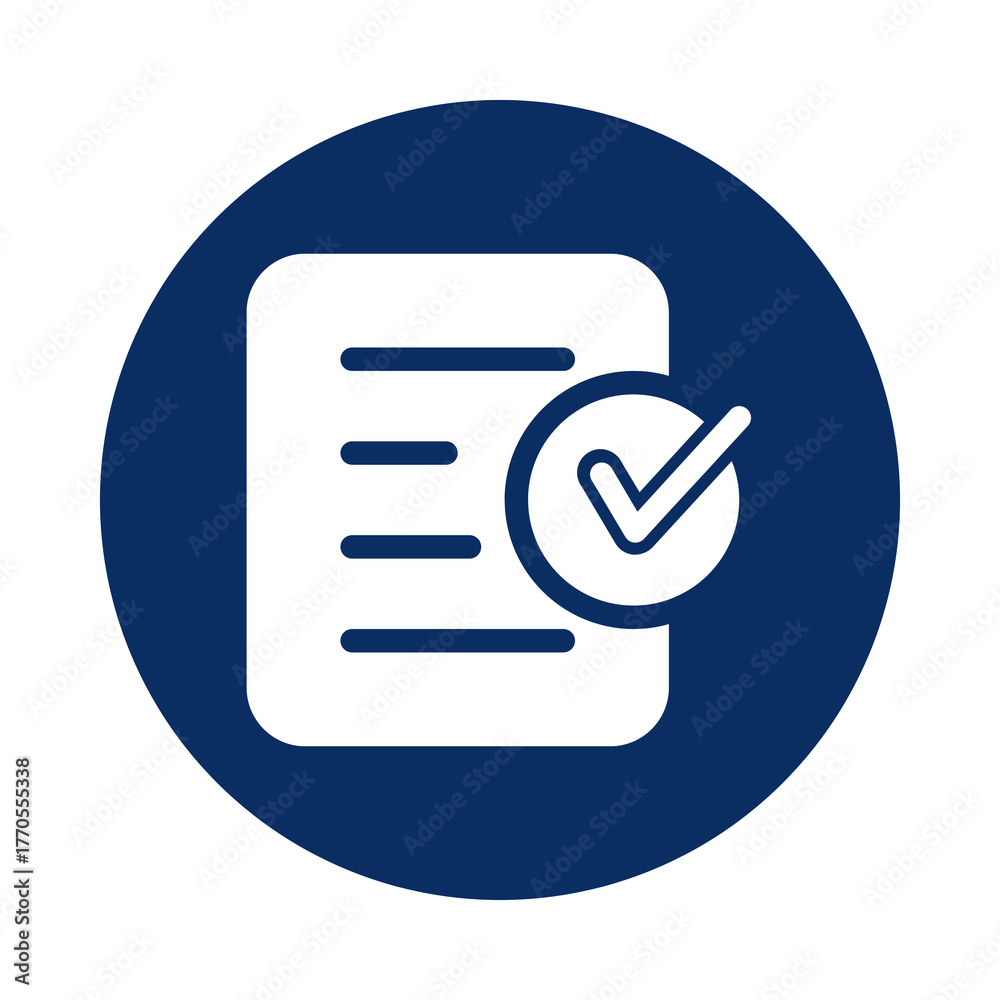 Checklist document task complete success approved confirmation sign ...