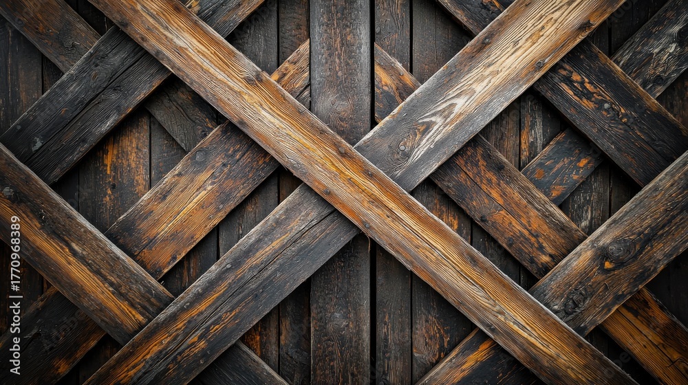 Ilustracja bez tantiem: Historic American bridge diagonal bracing ...