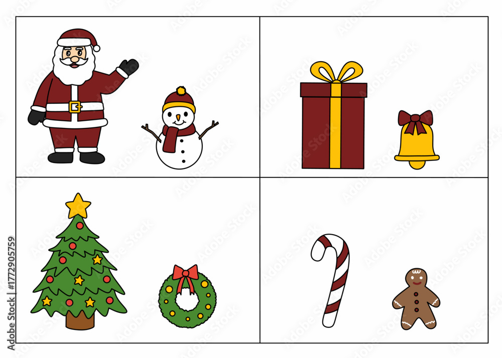 Christmas size comparison worksheet for preschool. Kids learn big and ...